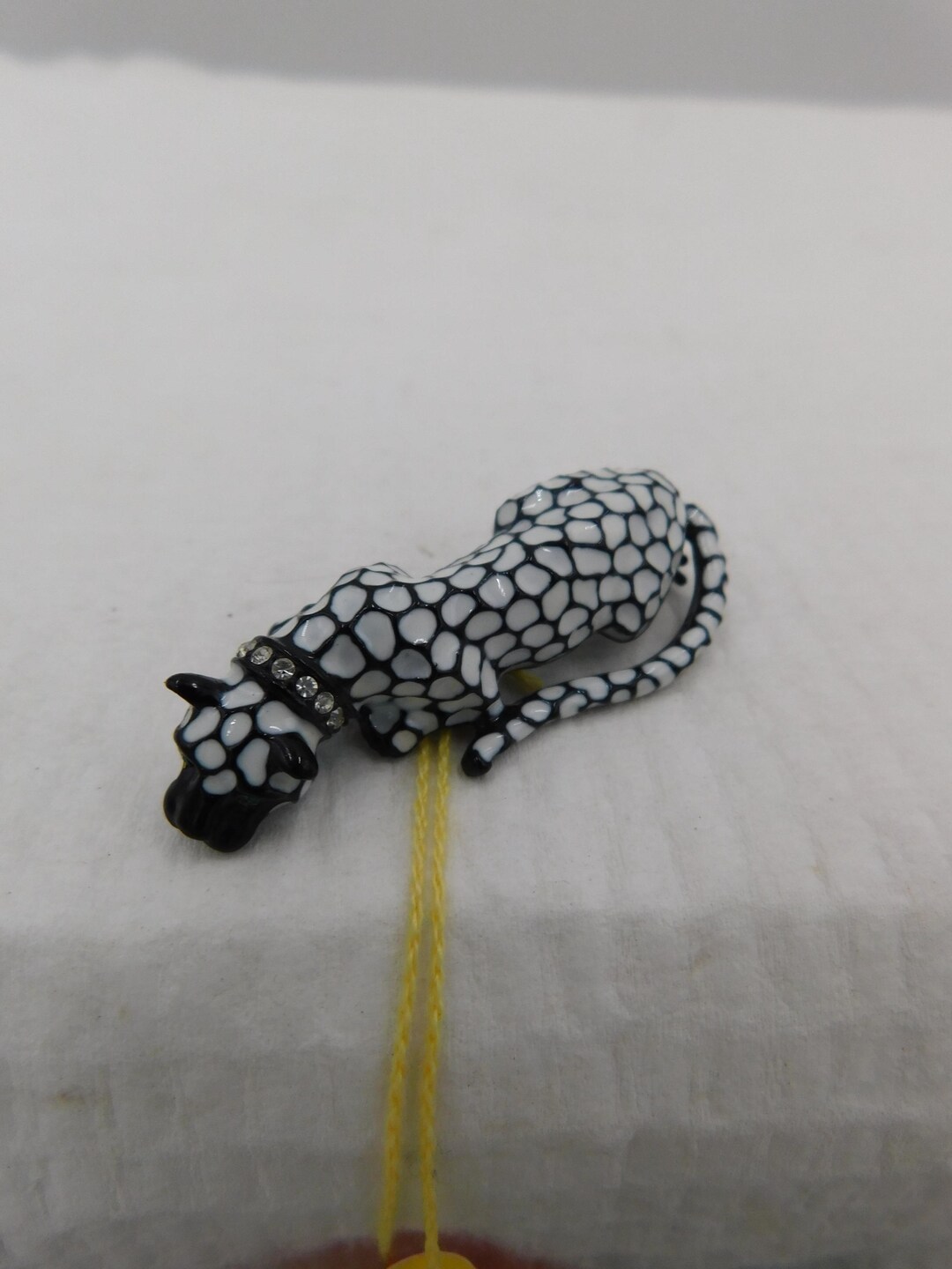 Spotted Leopard Black & White Pin - Etsy