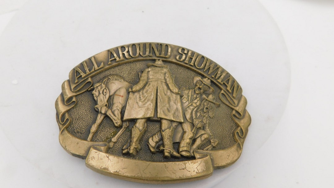 All Around Showman Brass Belt Buckle - Etsy