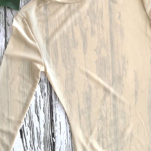 Mesh Long Sleeve, Beige Mesh Bodysuit, Long Sleeves, Beige Stretchy ...