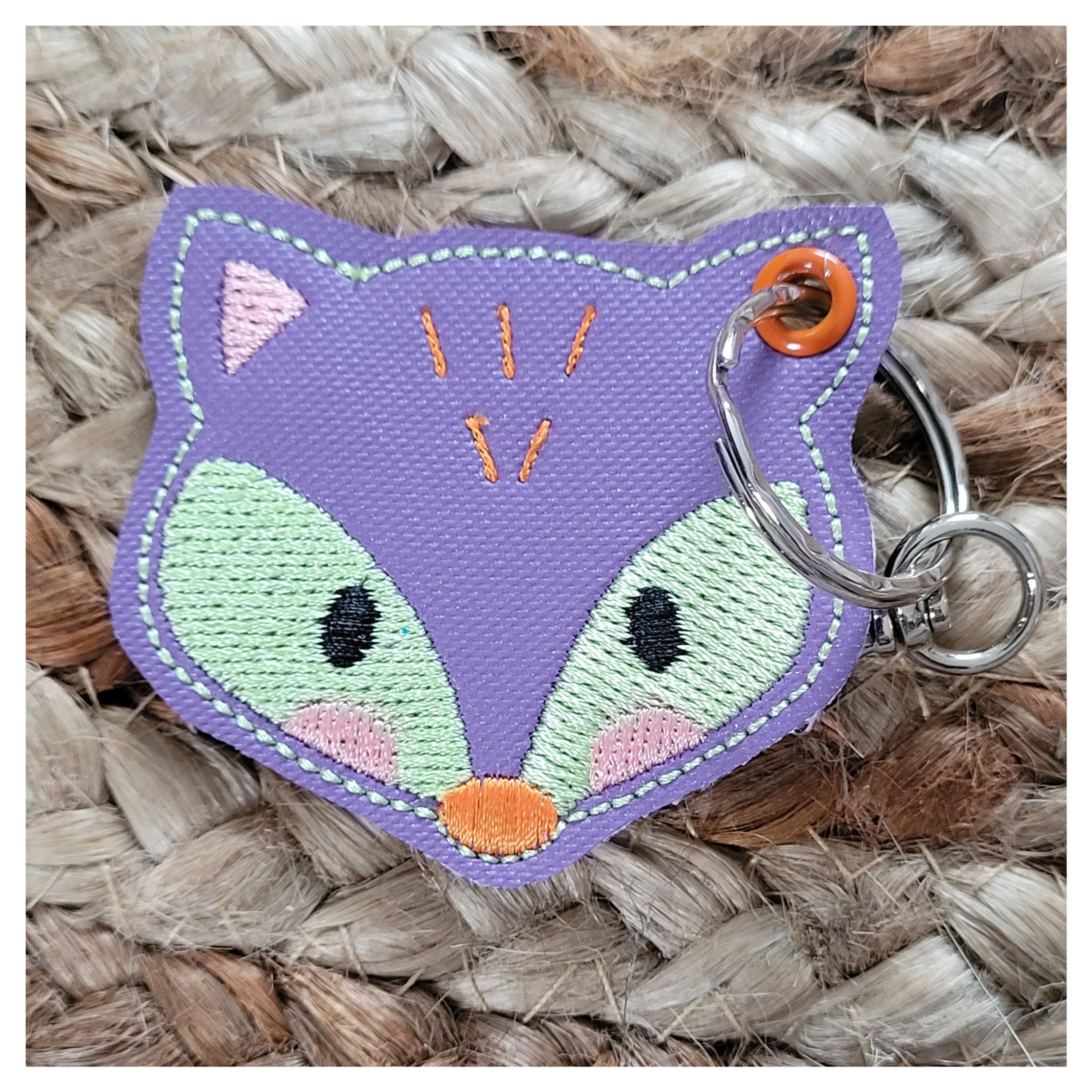 Faux Leather Cute Foxes Keyring - Etsy UK