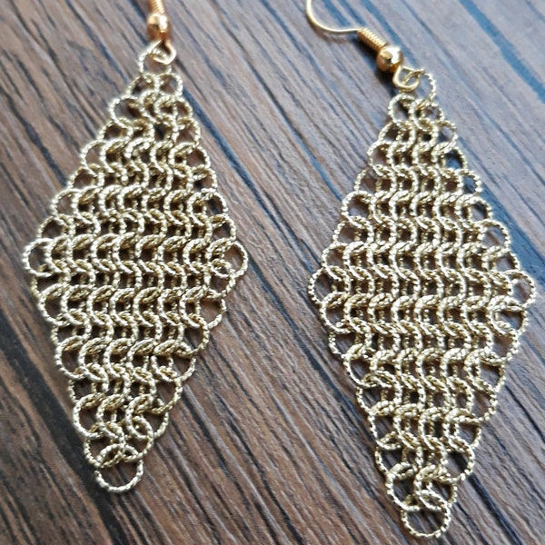Chainmail Earrings - Etsy