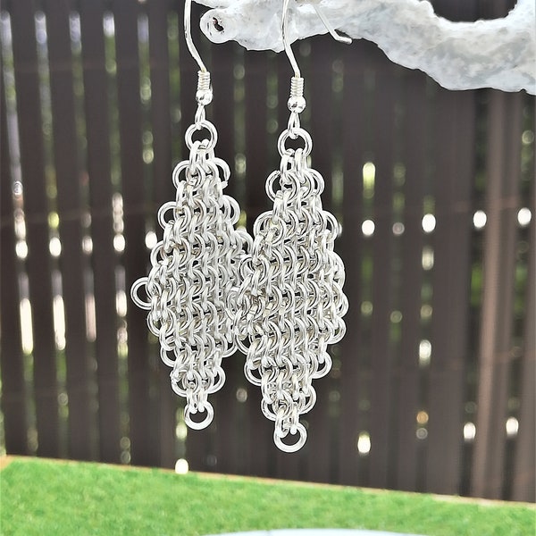 Chainmail Earrings - Etsy