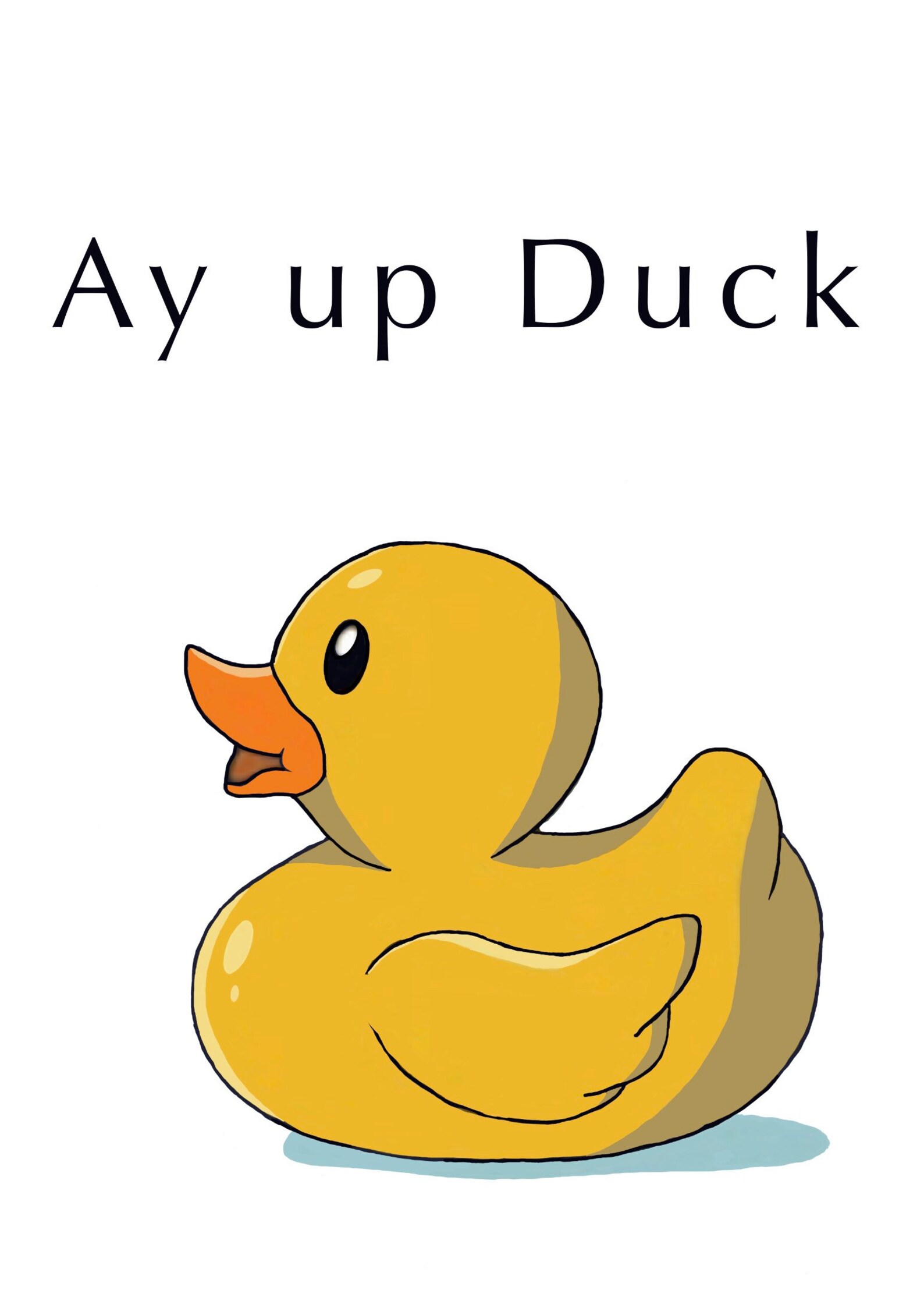 Printable Ay up Duck Image Digital Download | Nottingham East Midlands ...