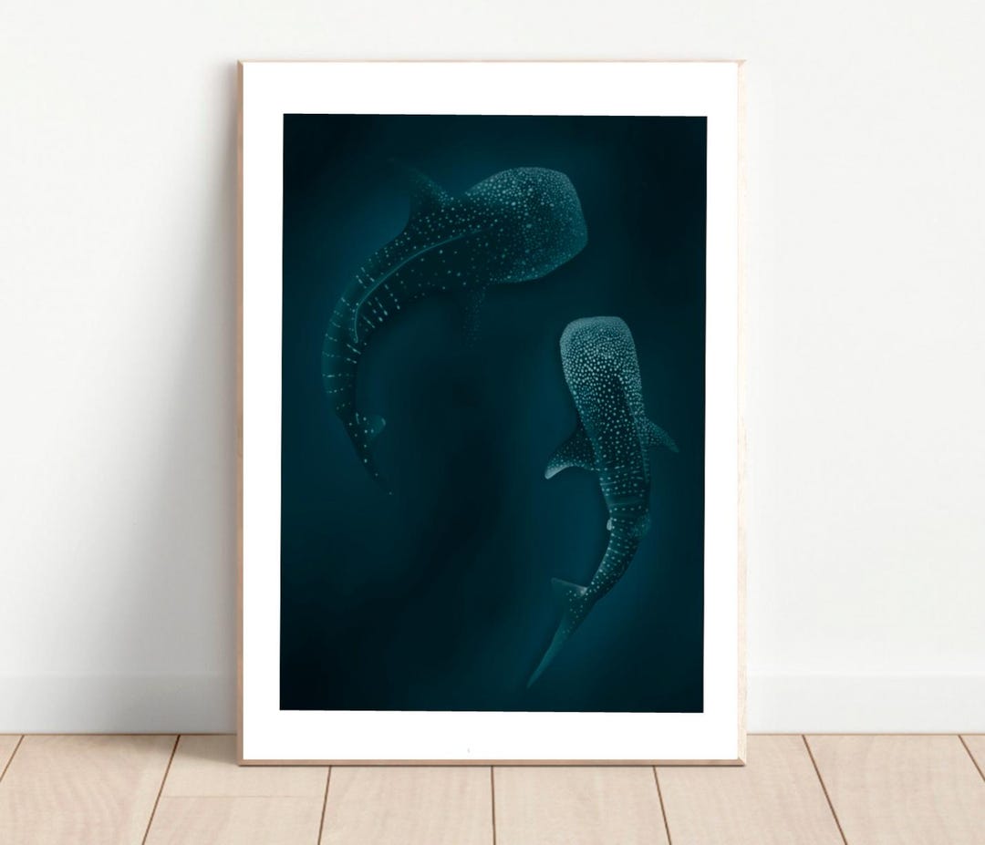 Printable Digital Image | Whale Sharks | Abstract Original Wall Art ...