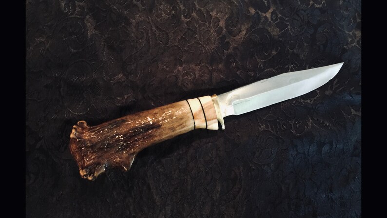 Handmade Deer Antler Knife Handle With Aspen Tree and Various - Etsy