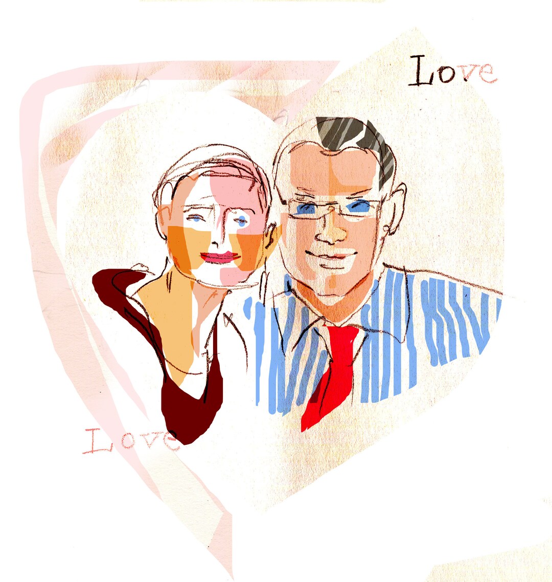Couple Digital Portrait, Portrait Art, Personalized Portrait - Etsy