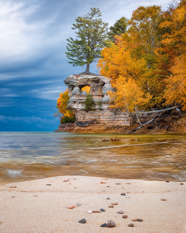 Chapel Rock Michigan Autumn Landscape Wall Art Prints Home Decor Art ...