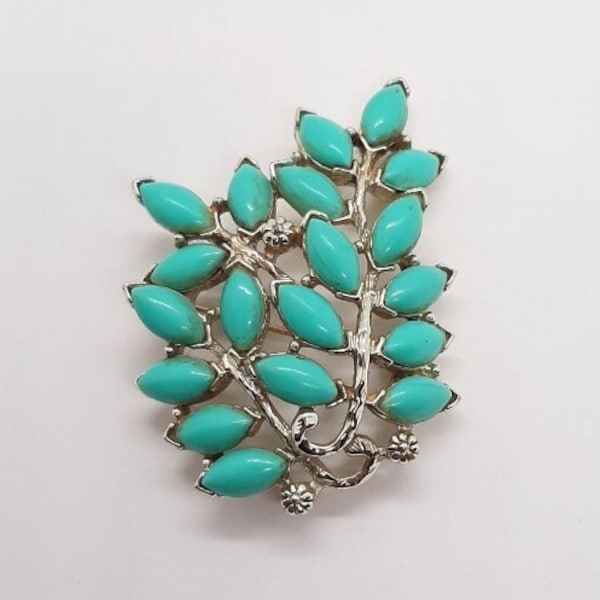 Turquoise Brooch - Etsy