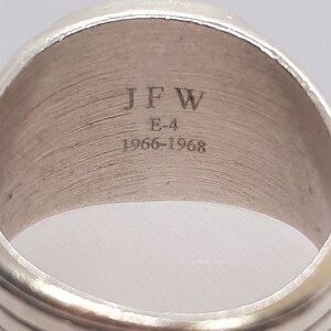 Sterling Military Army Ring Replublic of Vietnam Service Ring Black ...