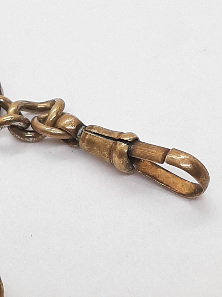 Vintage Nickel Plated Watch Chain Fob Edwardian Chain Prince Albert ...