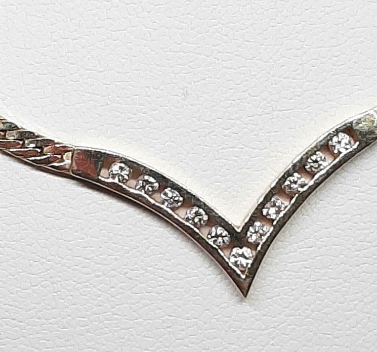 14K Yellow Gold Diamond Necklace Omega Style Chain Necklace - Etsy