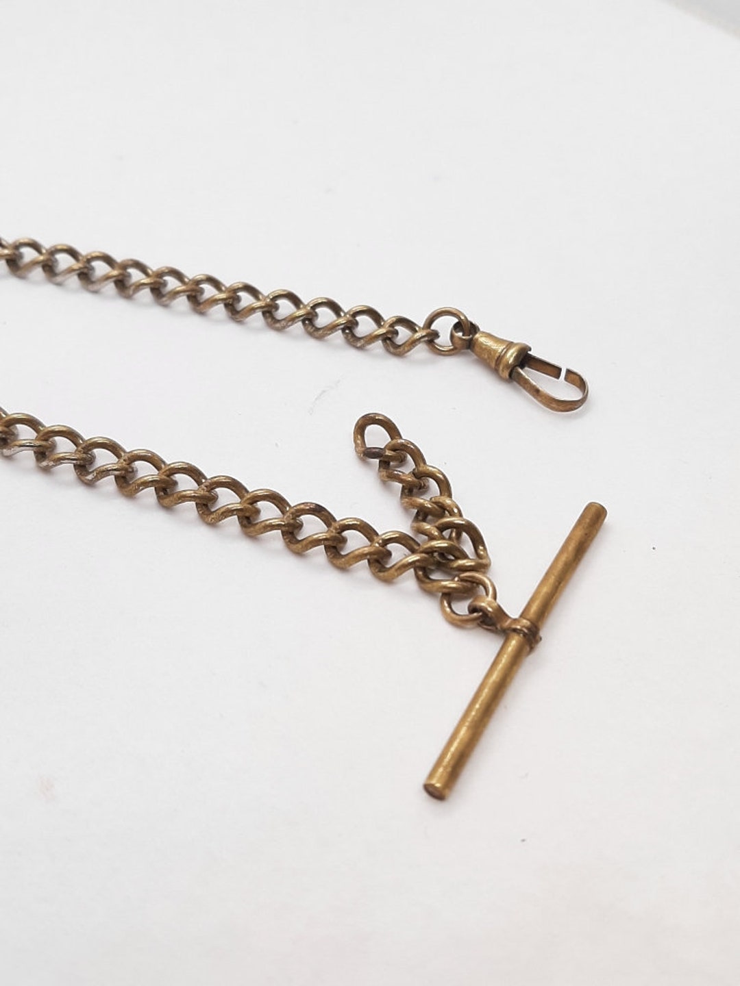 Vintage Nickel Plated Watch Chain Fob Edwardian Chain Prince Albert ...