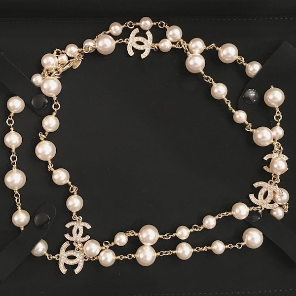 Chanel Pearl Necklace - Etsy