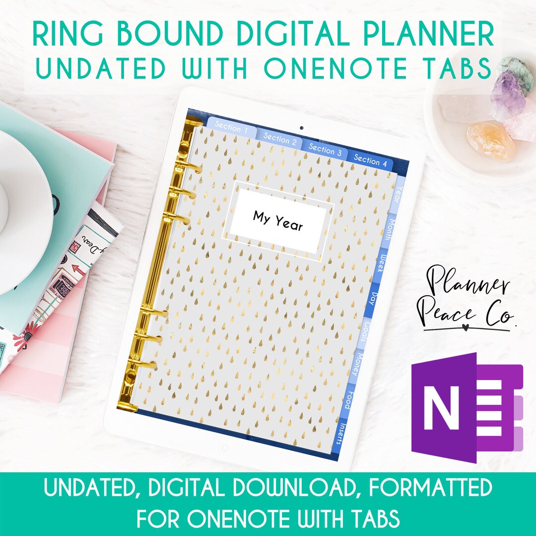 Undated Onenote Digital Planner PC, Laptop, Android and Apple Ring ...