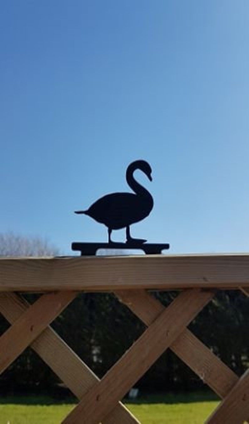 Fence Post Topper, Garden Ornament- *SWAN* - Etsy