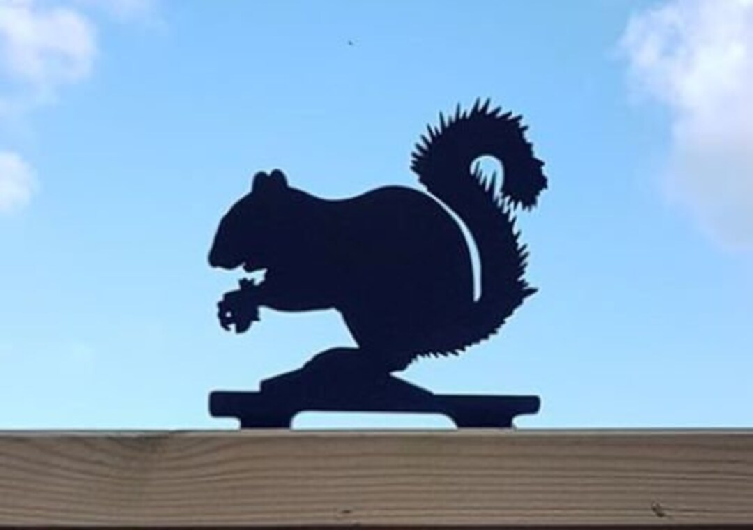Fence Post Topper, Garden Ornament- *SQUIRREL* - Etsy