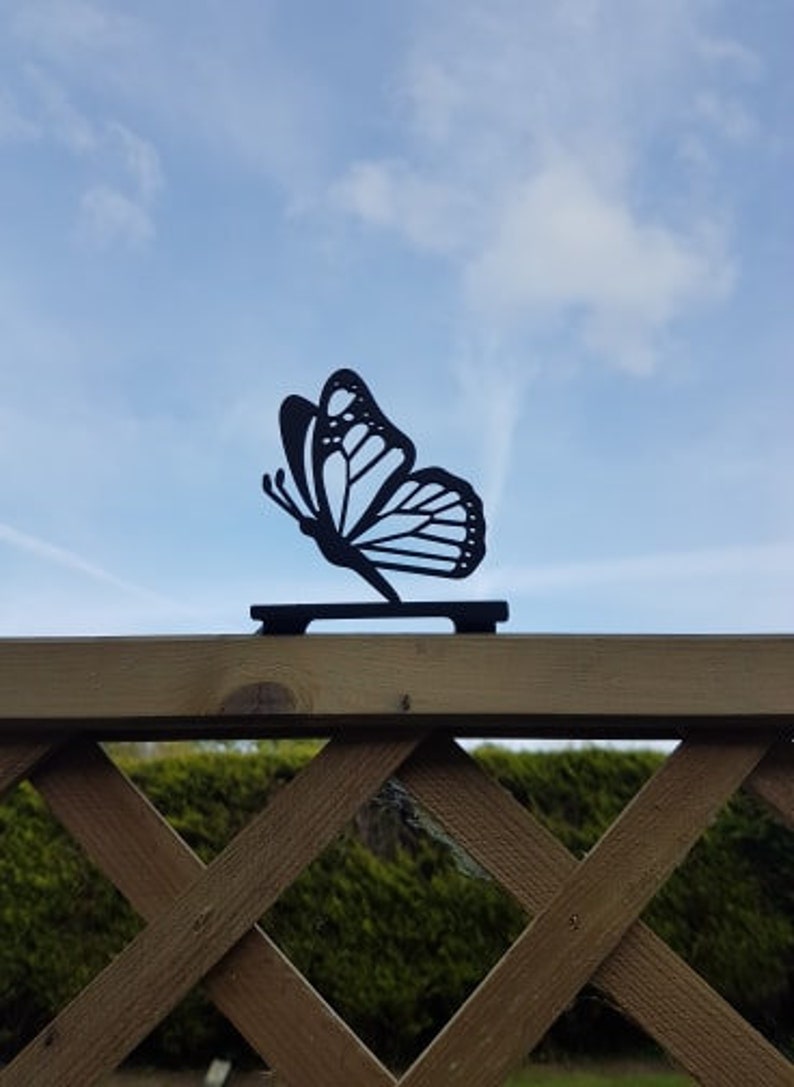 Fence Post Topper Garden Ornament BUTTERFLY - Etsy