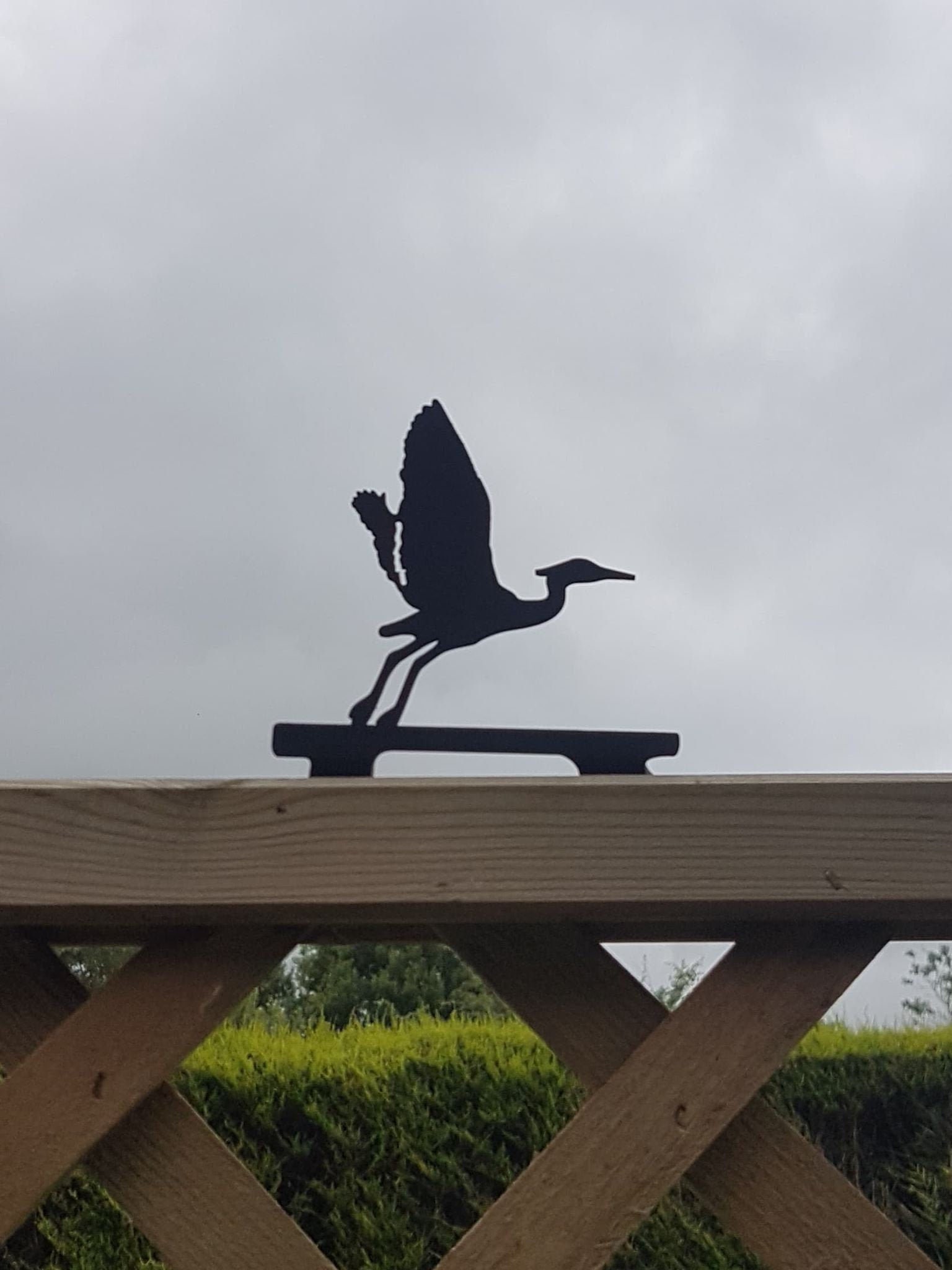 Fence Post Topper, Post Top, Garden Ornament- *HERON* - Etsy