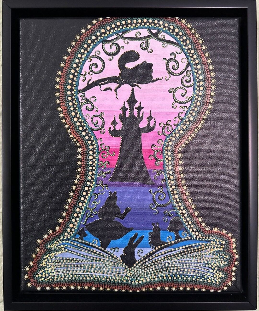 They Keyhole Painting in Canvas - Floater Framed - Etsy