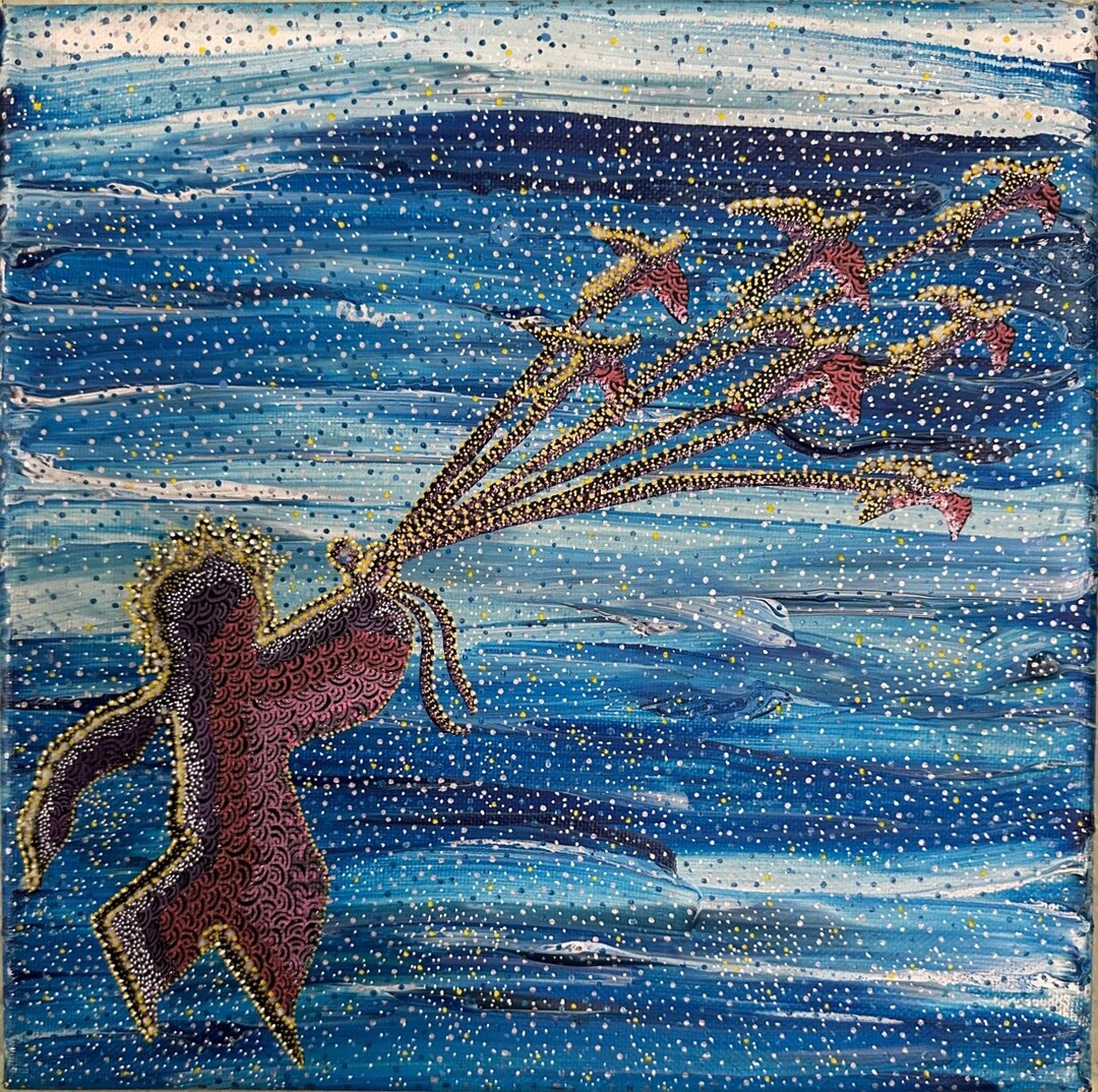 Little Prince Flying With Birds Painting in Canvas - Etsy