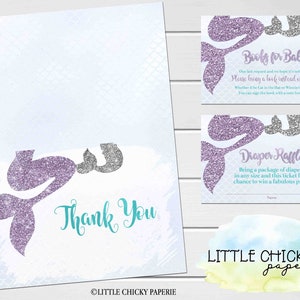 Mermaid Baby Shower Games Bundle, Printable Under the Sea Baby Shower ...