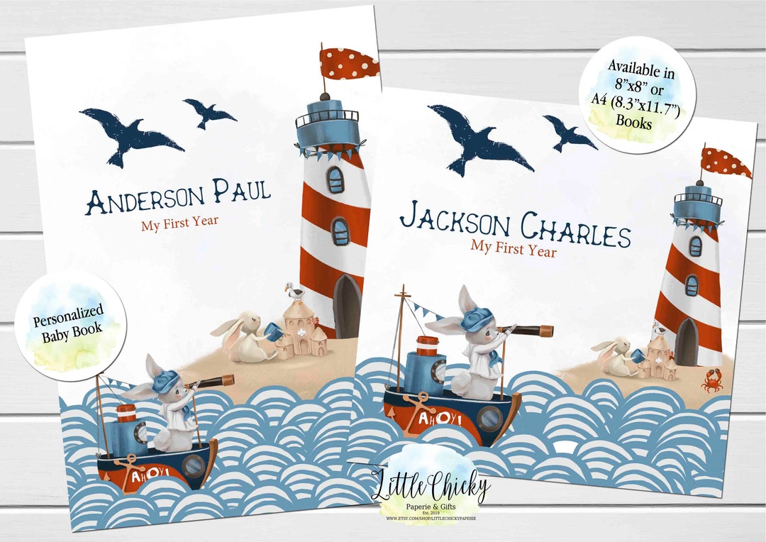 Nautical Baby Keepsake Journal, Sea Adventures First Year Baby Journal ...