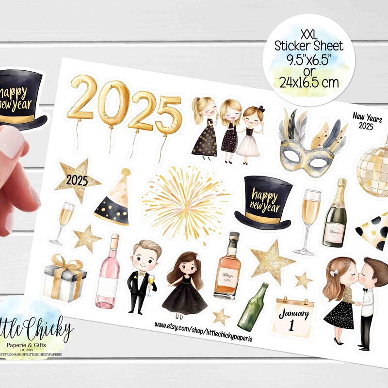 New Year Sticker - Etsy