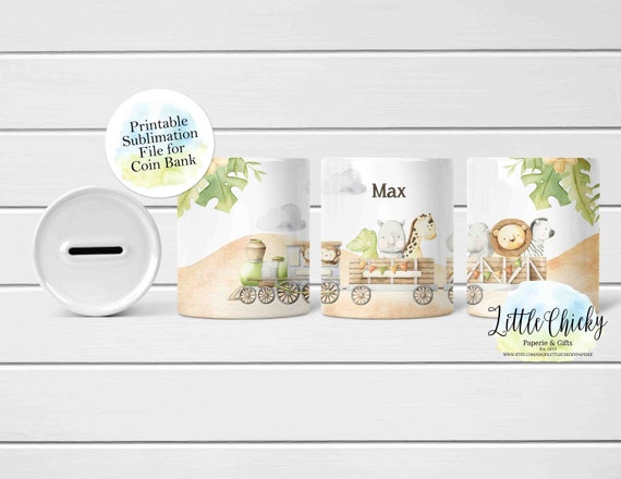 Safari Adventure Money Box Safari Coin Bank Full Wrap - Etsy