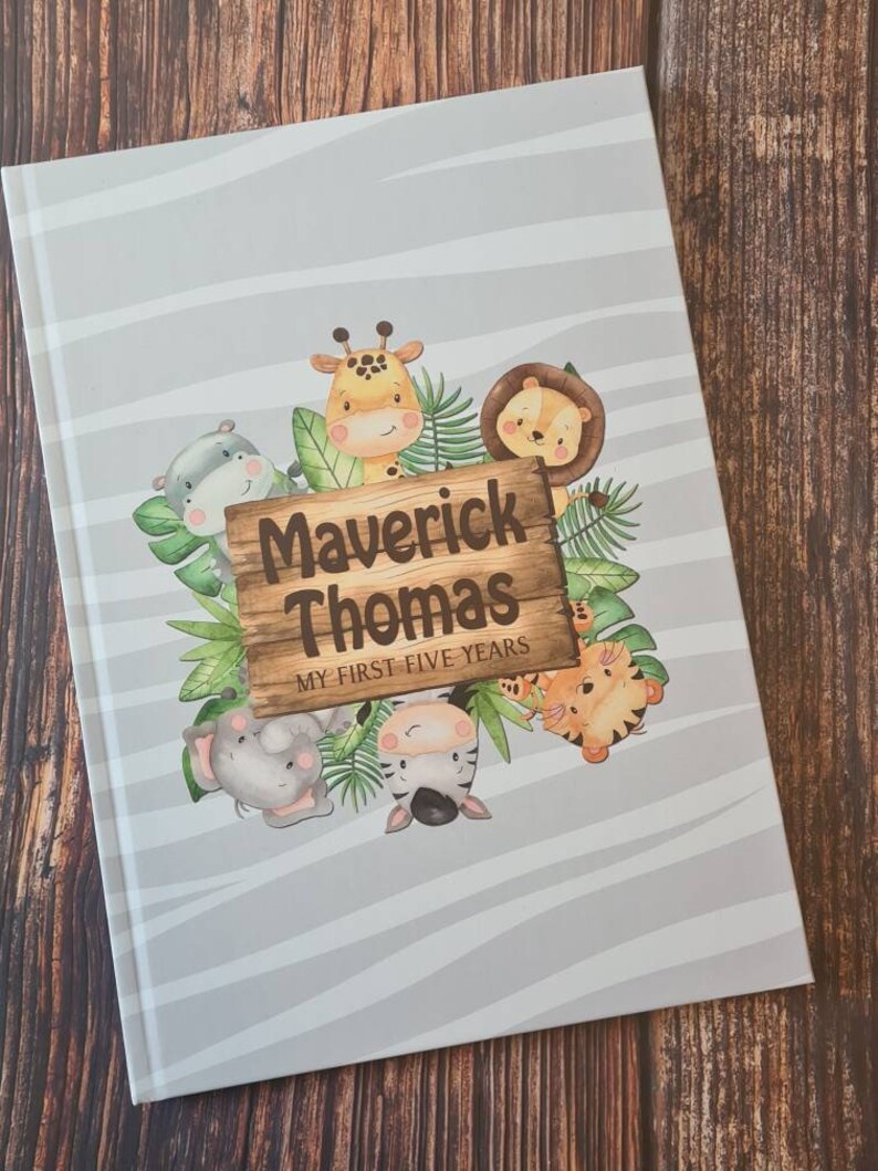 Safari Animals Baby Keepsake Journal Jungle Animals Baby - Etsy