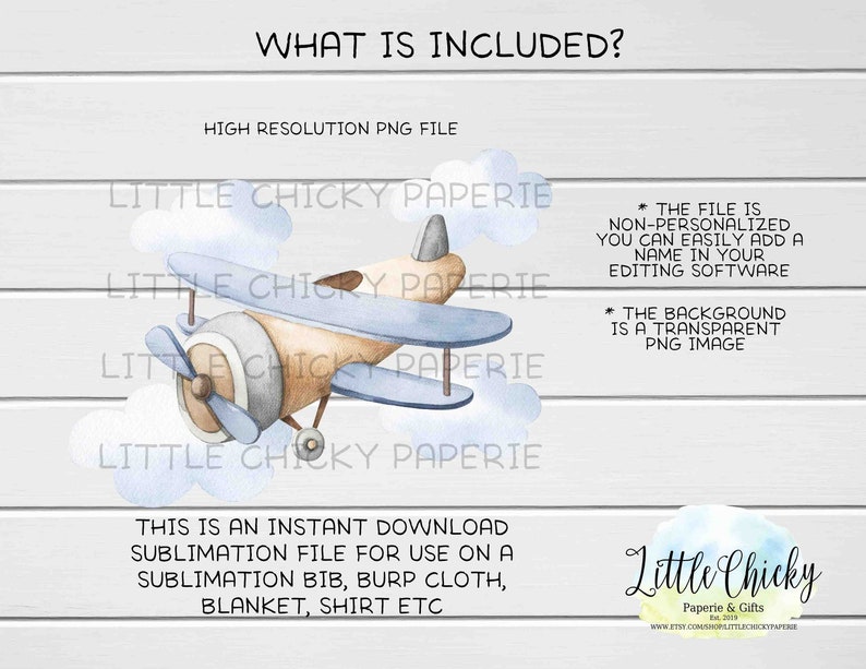 Airplane Blanket Sublimation Design, Blue Airplane Sublimation Design ...