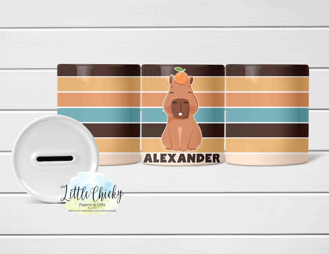 Capybara Money Box, Capybara Coin Bank Sublimation Design, Center Image ...