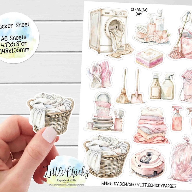 Cleaning Planner Stickers - Etsy