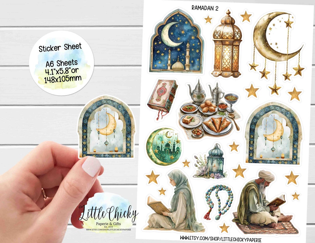 Sticker Sheet - Ramadan Planner Stickers, Eid Stickers, Scrapbook ...