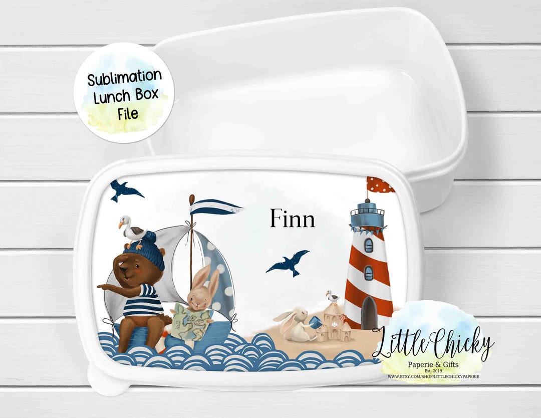 Nautical Lunch Box Sublimation Design, Brotbox Sublimation PNG Design ...