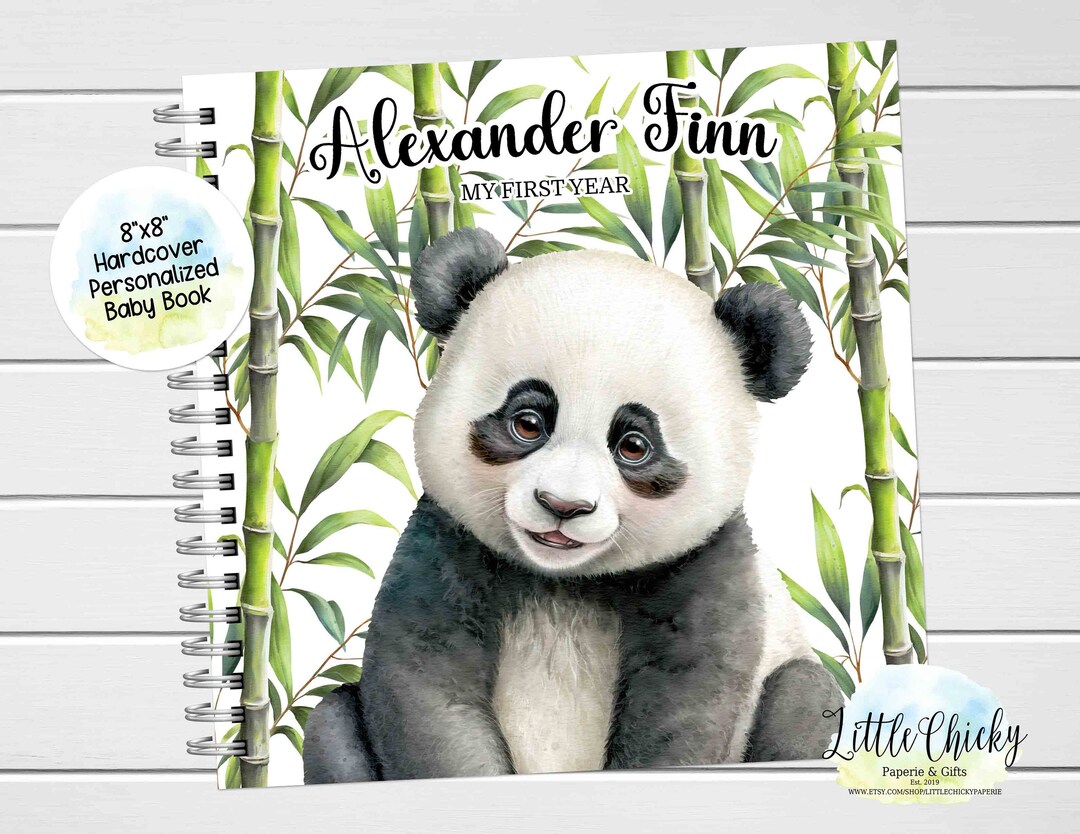 Panda Baby Keepsake Journal, Panda Bear Personalized Baby Book ...
