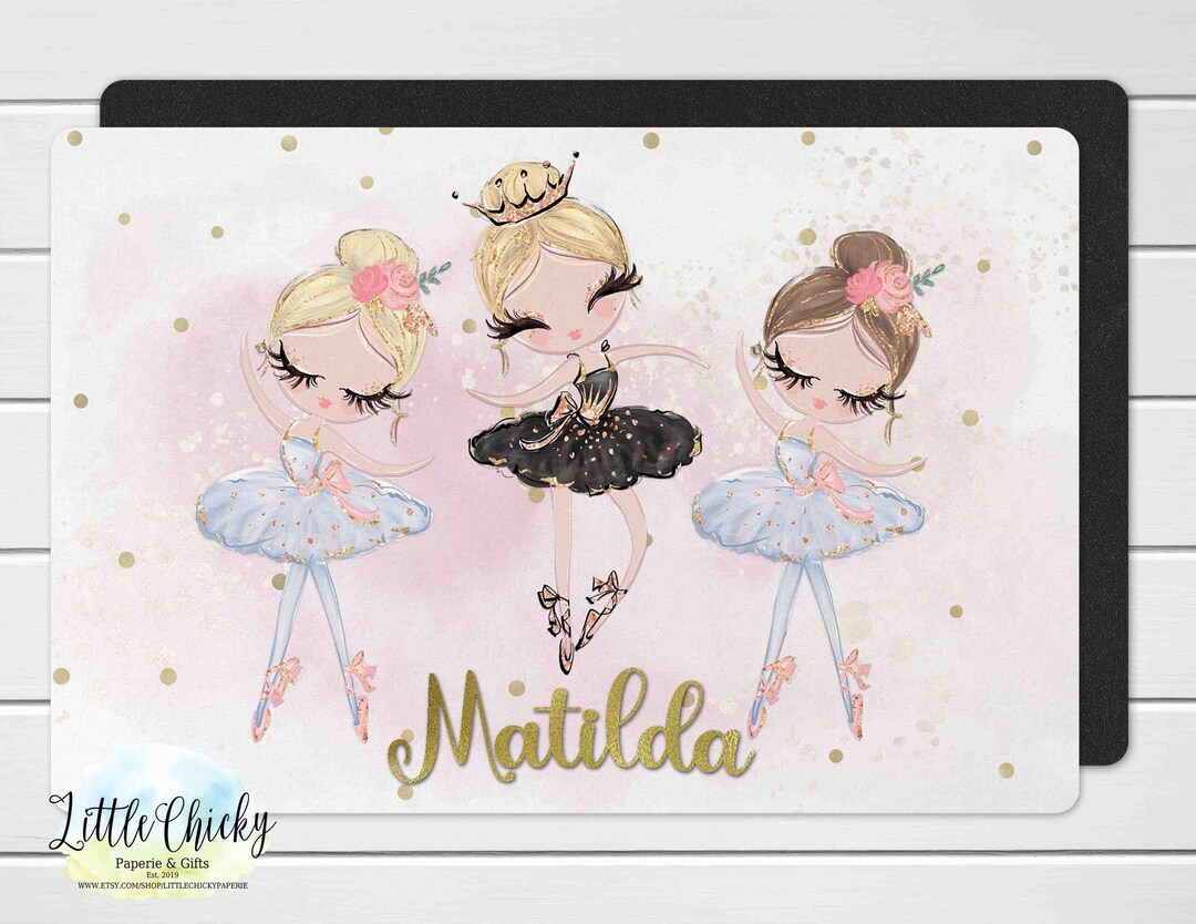 Placemat: Ballerina Placemat PNG, Cute Ballet Sublimation Design ...