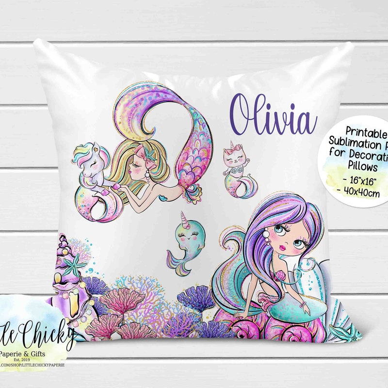 Mermaid Pillow - Etsy