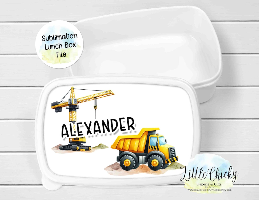 Construction Lunch Box Sublimation Design, Brotbox Sublimation PNG ...