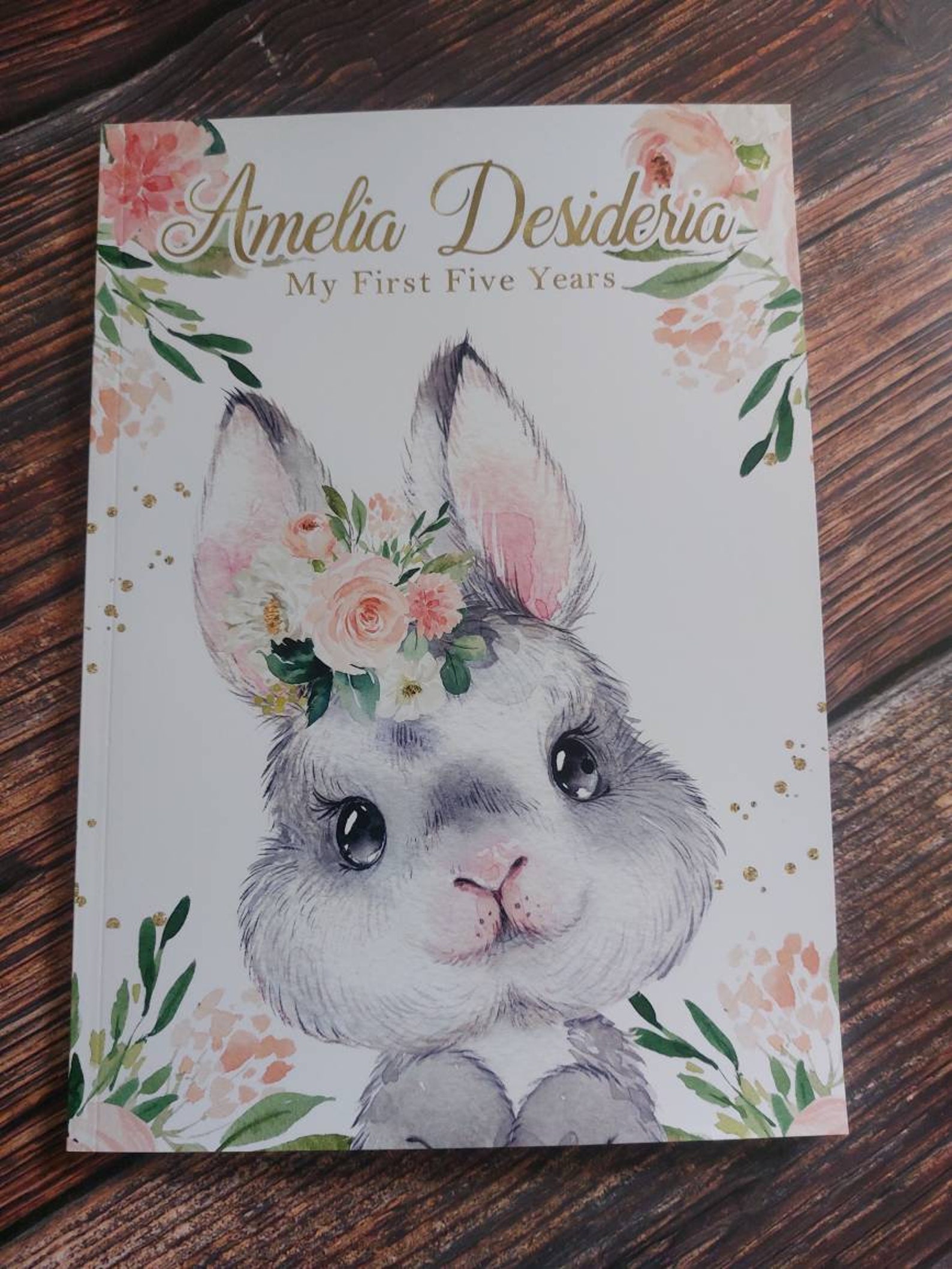 Pink Bunny Baby Book Keepsake Journal Rabbit Book Blush Pink - Etsy