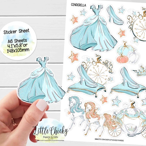 Cinderella Scrapbook Stickers - Etsy