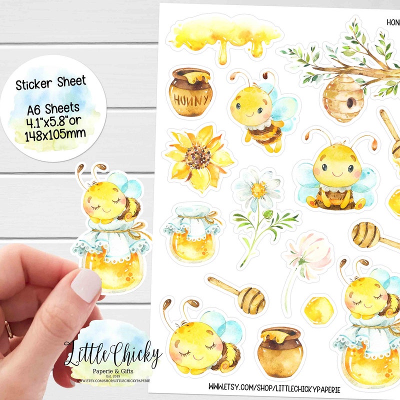 Bee Stickers - Etsy