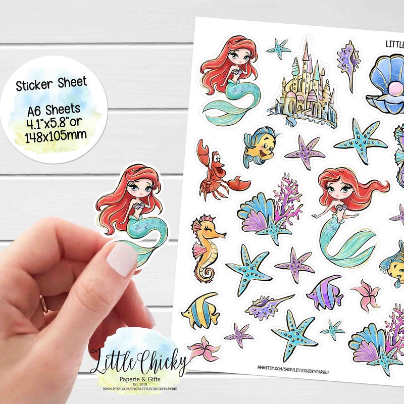 Mermaid Stickers - Etsy