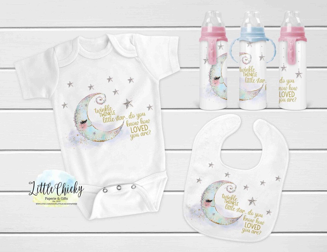 Twinkle Twinkle Little Star Sublimation Gift Set Files, Baby Bib, Shirt ...