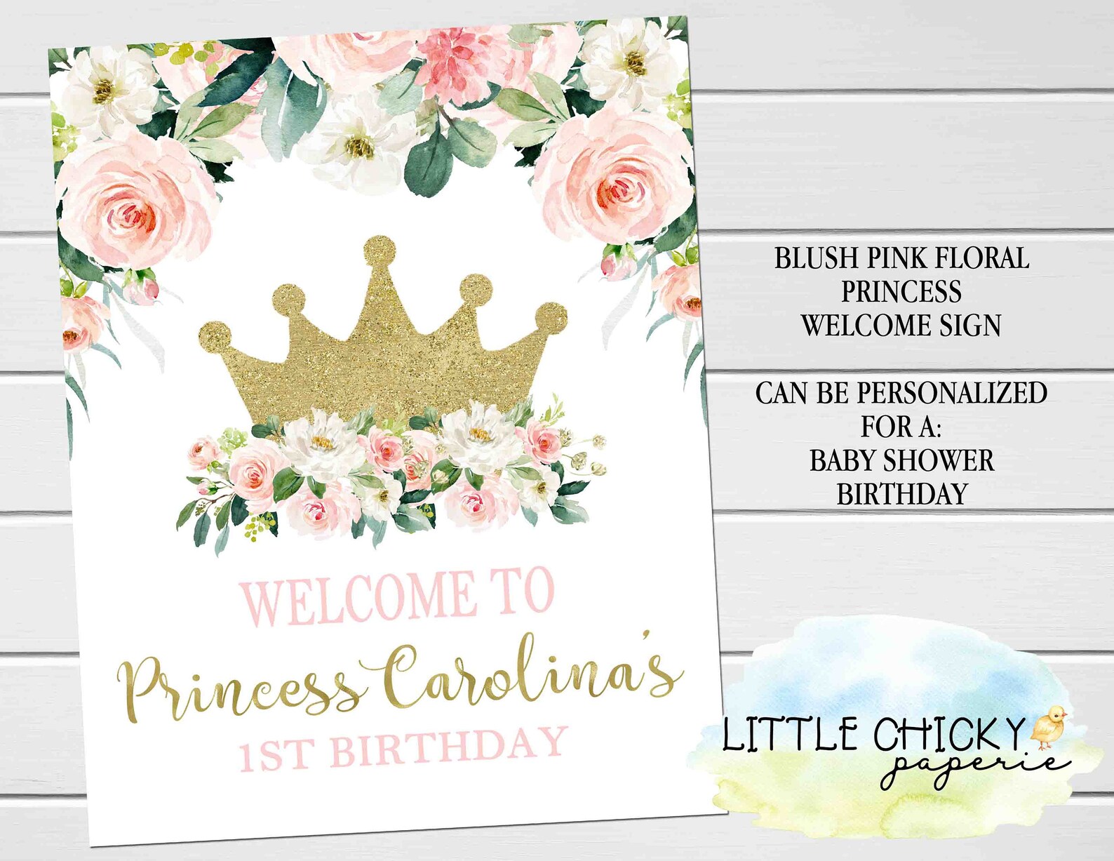 Princess Time Capsule Sign With Matching Message Cards First | Etsy