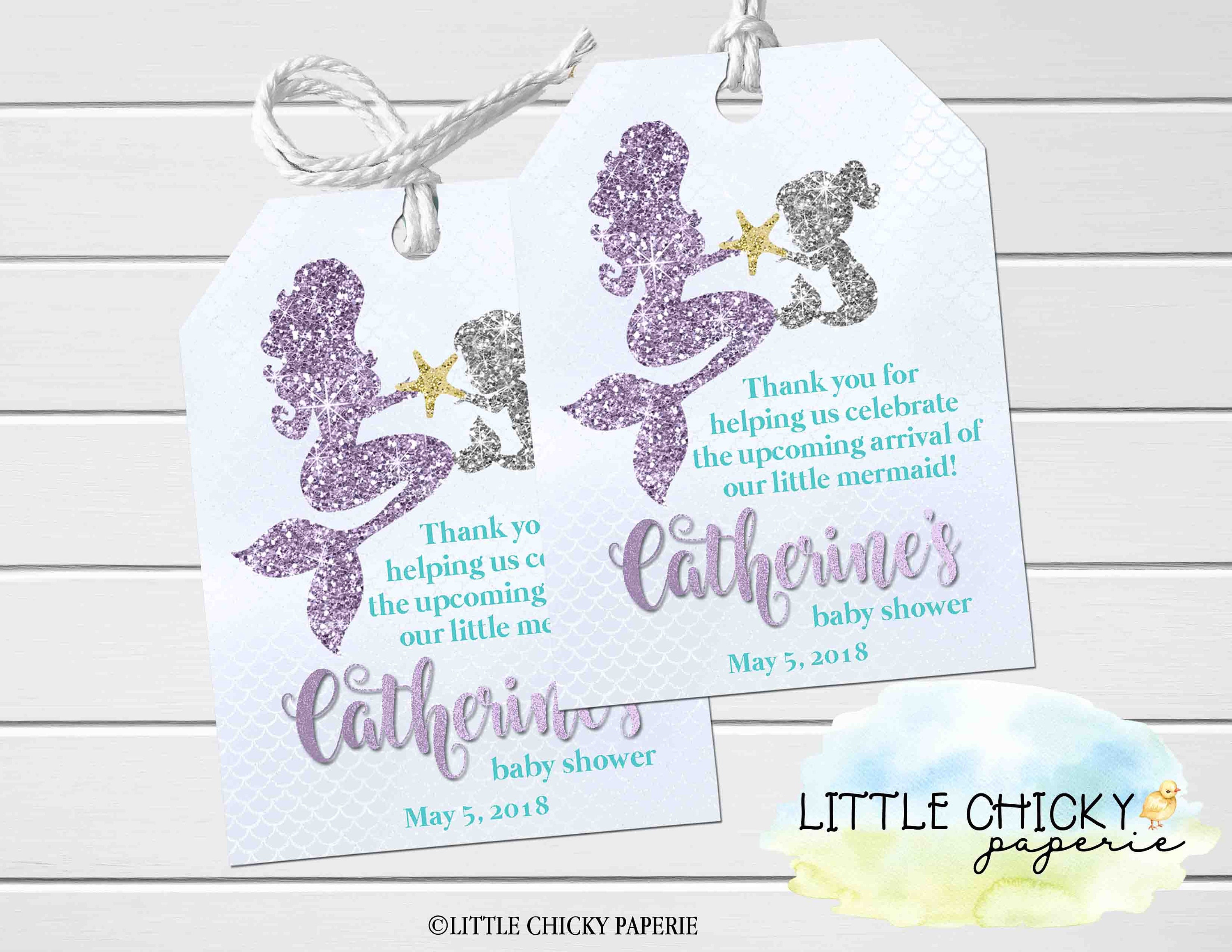 Mermaid Baby Shower Games Bundle, Printable Under the Sea Baby Shower ...