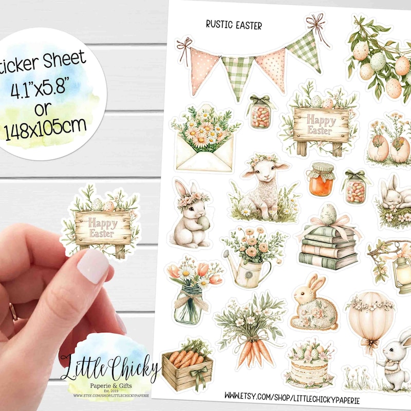 Scrapbook Easter Stickers - Etsy