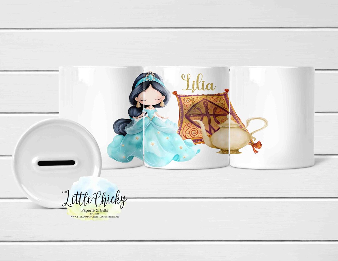 Princess Money Box, Princess Jasmine Coin Bank Sublimation Design ...