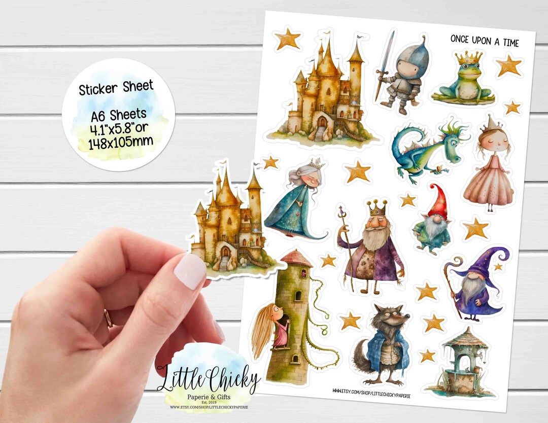 Sticker Sheet - Once Upon A Time Stickers, Planner Stickers, Scrapbook ...