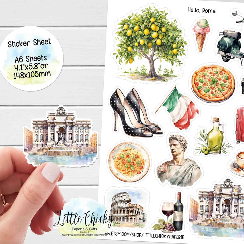 Italian Stickers Scrapbook - Etsy