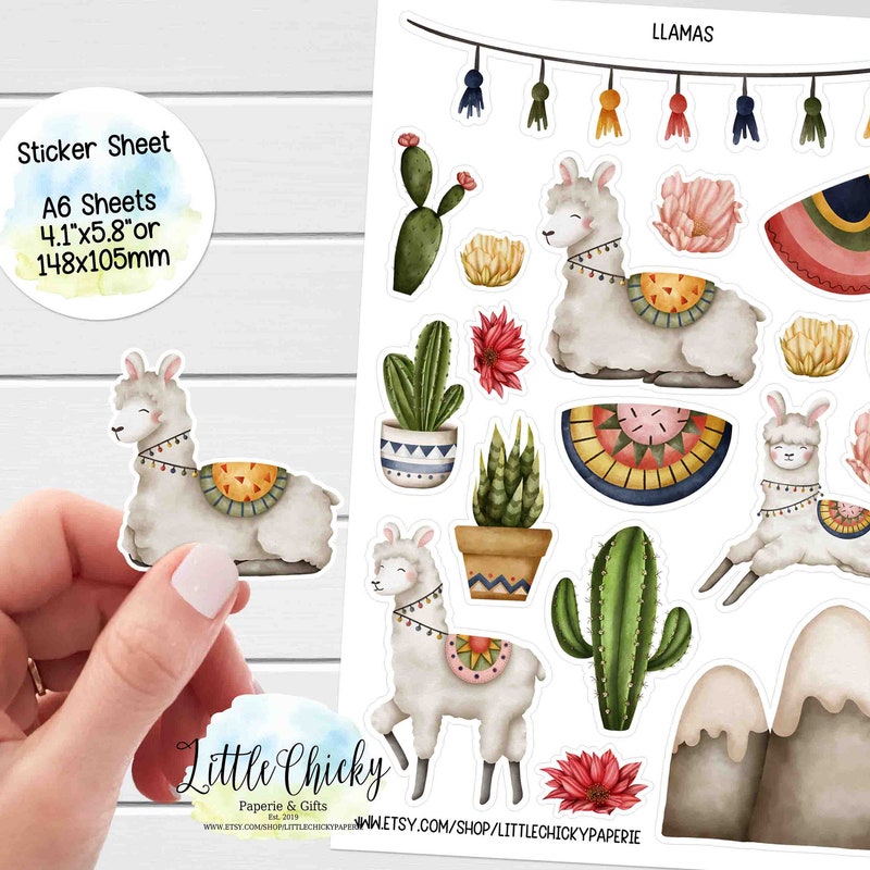 Llama Watercolor - Etsy